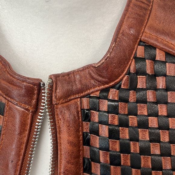 Jackets & Coats | Maude Women Cognac Textured Leather Biker Jacket G922 ...